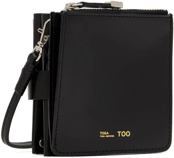 Toga Leather Wallet Shoulder Bag In 26 Black - 27% Off | Editorialist